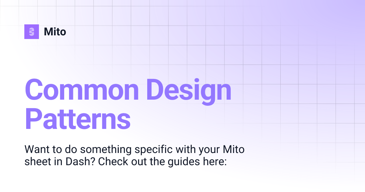 Common Design Patterns | Mito