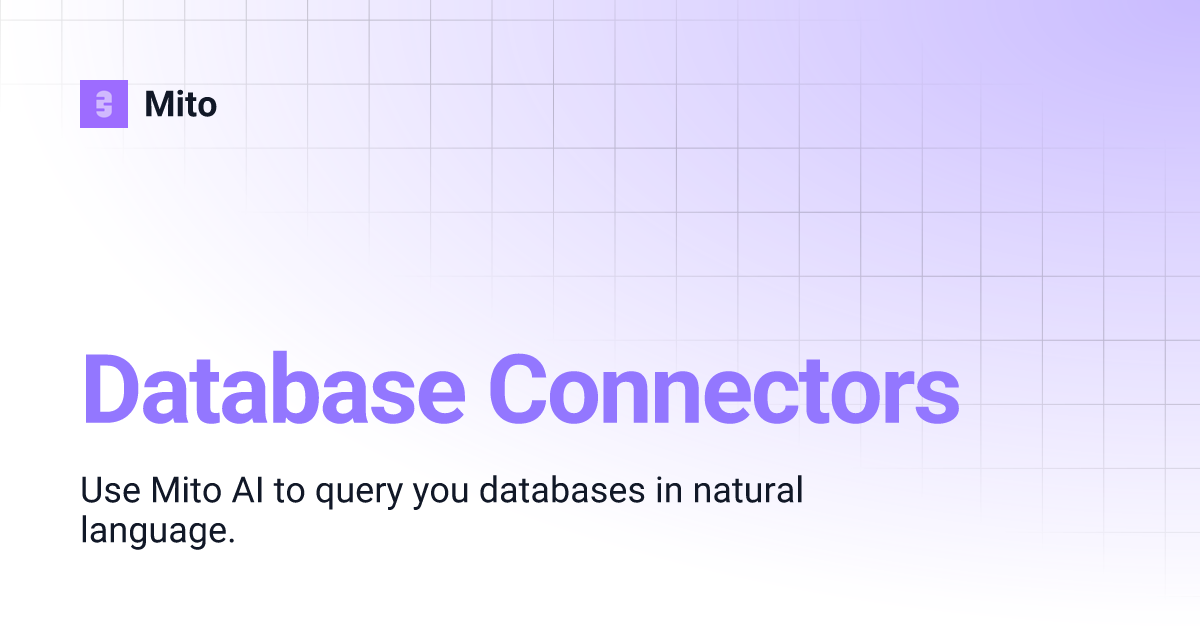 Database Connectors | Mito